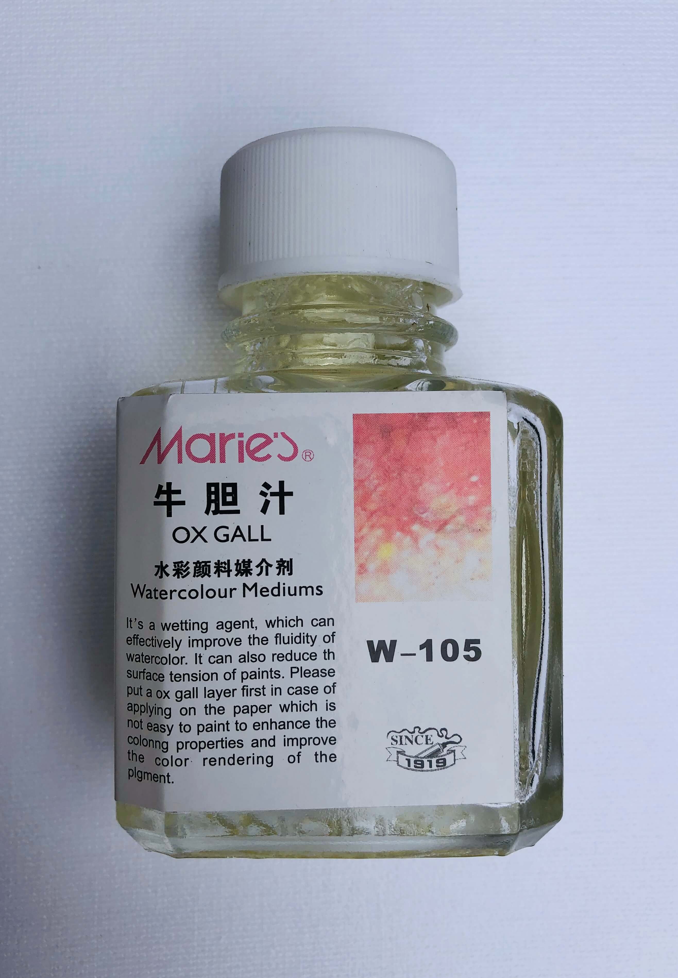 Marie's Water Colour Medium - Ox Gall Liquid 75ml